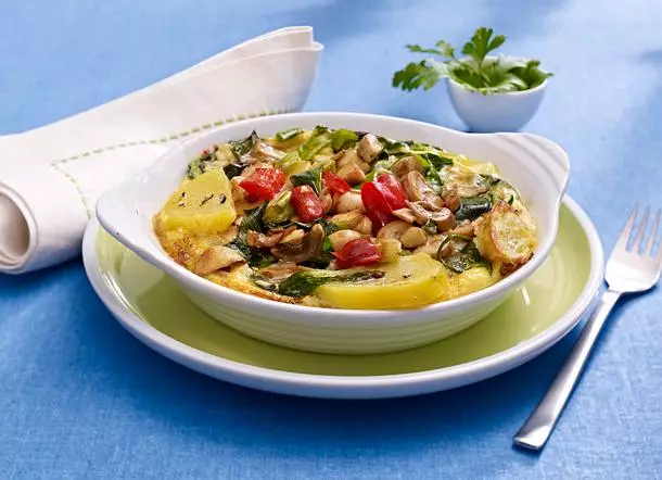 Spinasie Sampioen Frittata Resep 10873_1