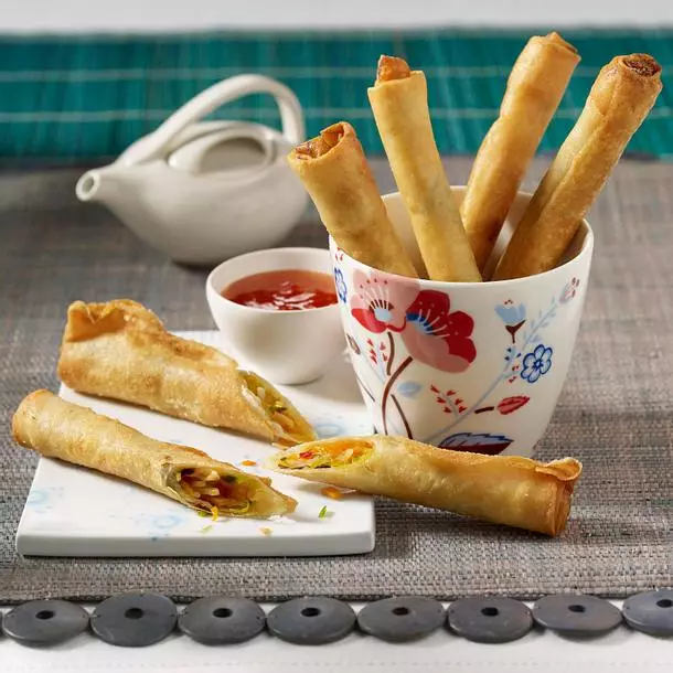 Vegetaryske springrolls resept