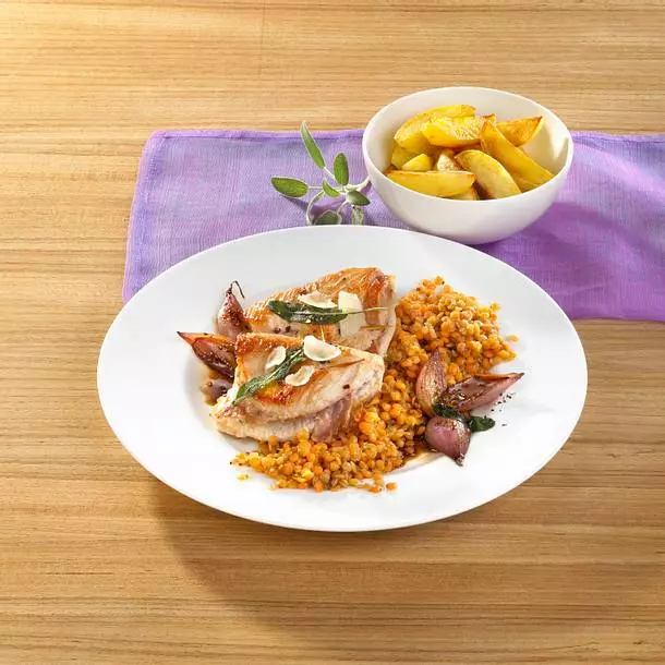 Stuffed turkey schnitzel holim'a risepe ea lentile e khubelu 12242_1