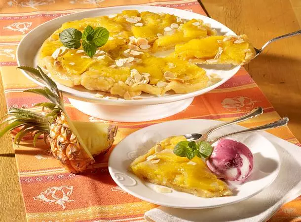 Rezept fir Ananas Taart mat Kiischten Glace 13098_1