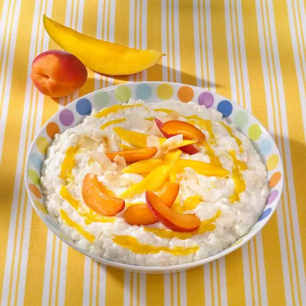 Coconut rice pudding with mango recipe 13869_1