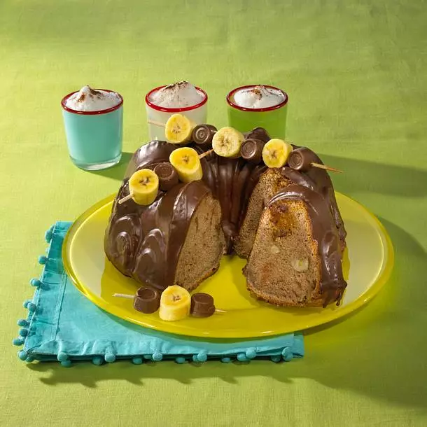 Bananencake met chocolade toffee pralines recept 14388_1