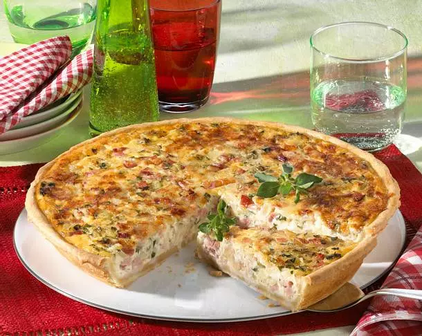 Ham ati alubosa quiche ilana 18148_1