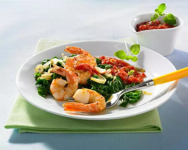 Marinara shrimp ine sipinachi recipe 18814_1