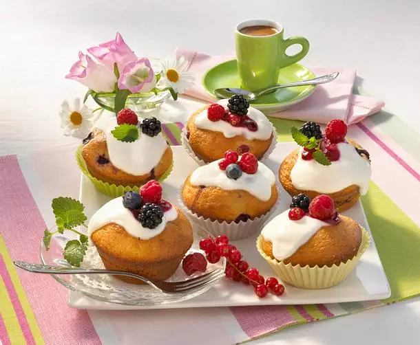 រូបមន្ត Berry Muffins 20540_1