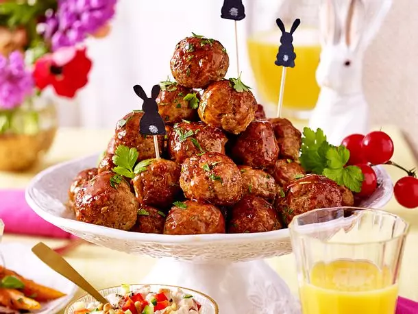 Recette de boulettes de viande asiatiques glacées sorties du four