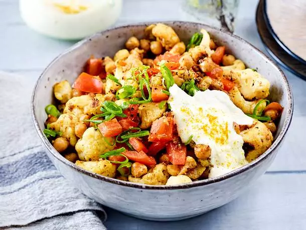 Receta de ensalada de coliflor asada