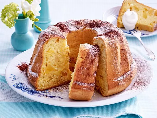 Receita de bolo de biscoito con mazás