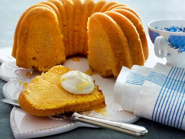 Receita de bolo de cabaza con xarope de laranxa e limón