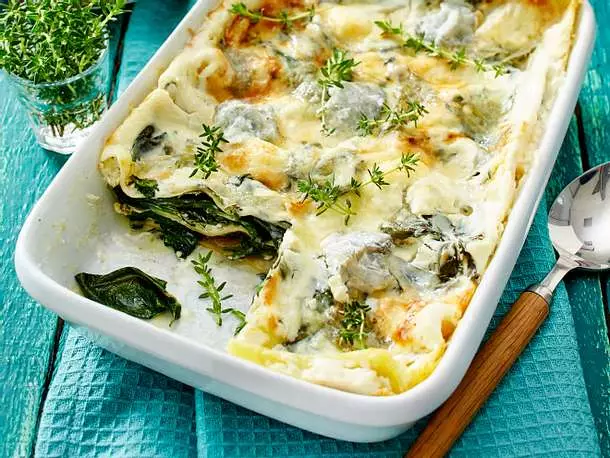 Isipinashi se-chard goat cheese lasagne iresiphi 33713_1