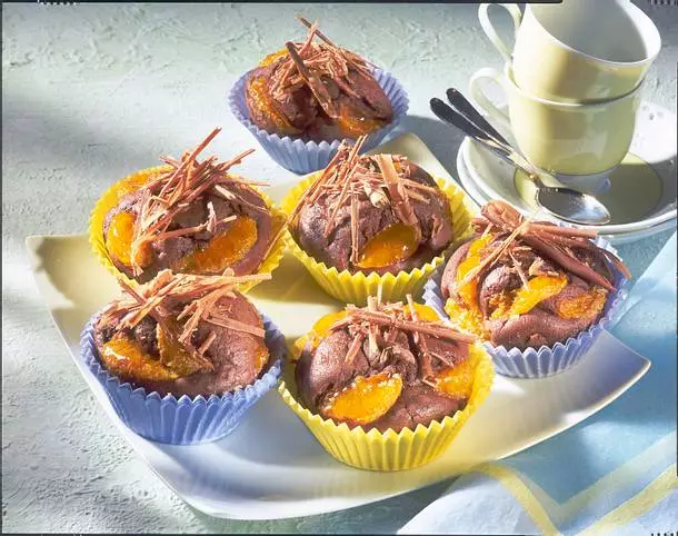 Resepi muffin coklat dengan tangerin (pesakit kencing manis).