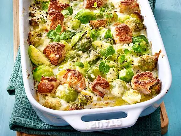 Brussels sprouts casserole with dumplings recipe 36283_1