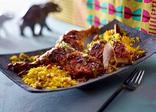 Receita de Cape Chicken Braai con Geelrys (arroz especiado). 36315_1