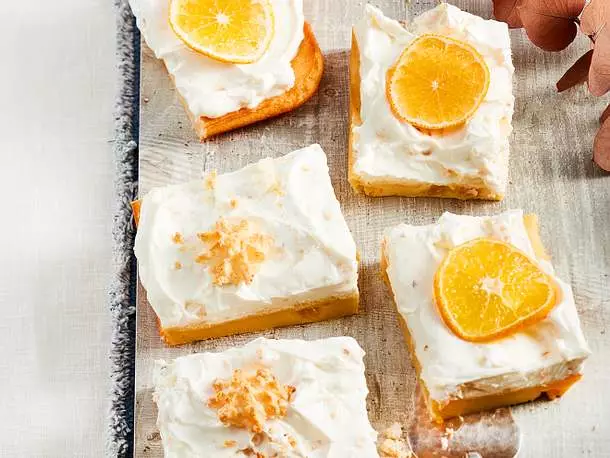 ສູດ Macaroon tangerine slices