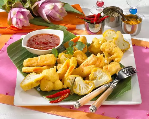 Ricetta di verdure fritte con salsa di peperoncino (Pakora). 36744_1