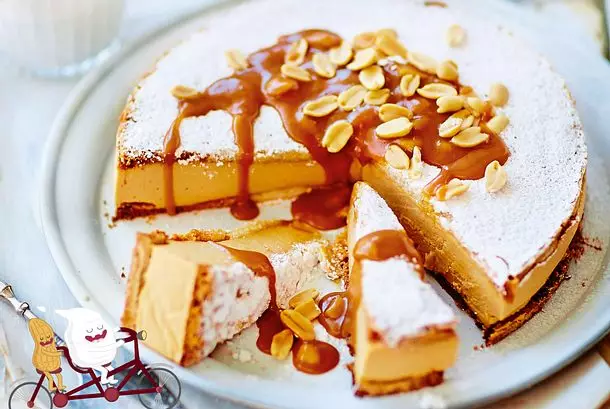 Recipe ng Peanut Meringue Cake na "Best Buddies".