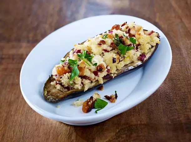 Stuffed eggplant with mushrooms recipe 38532_1