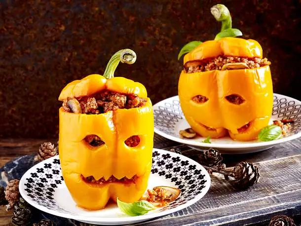 Fylte Pepper Faces (Halloween) Oppskrift 39294_1