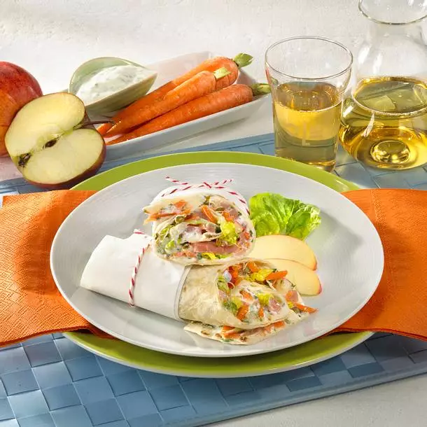 Ham wrap mei griente resept 43866_1