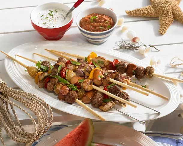 recette Brochettes de viande mixte