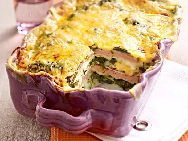 Recette de lasagne aux œufs frits au fromage de foie 47014_1