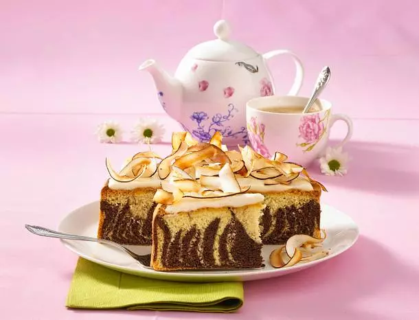 Zebra cake with coconut topping recipe 47530_1