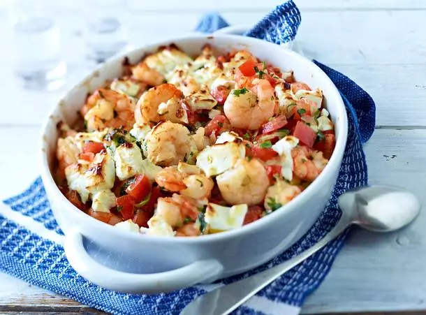 Udang jeung Ouzo jeung Feta resep