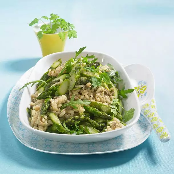 سبز asparagus risotto ہدایت 4902_1