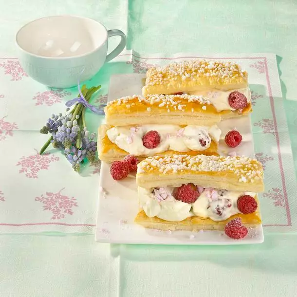 Frambozen Frietjes bladcake recept 52149_1