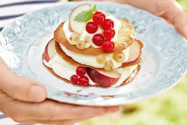 Kullat e brishta të biskotave me recetë mousse të bardhë