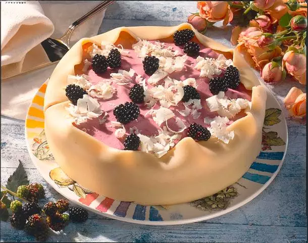 receta de bizcocho de yogur de moras