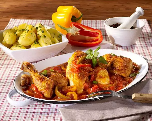 Receta de pollo estofado con puszta