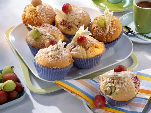 የ Gooseberry Muffins የምግብ አሰራር