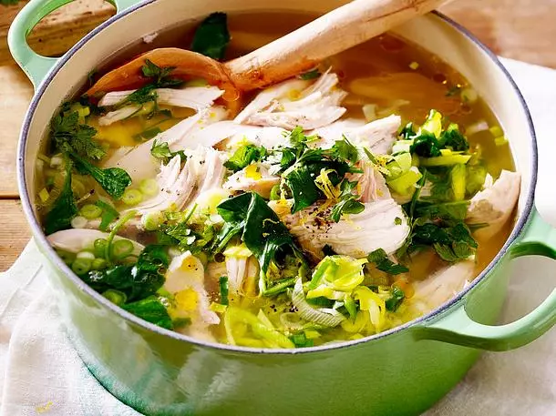 Chicken Soup neLemon uye Spinachi recipe 64738_1