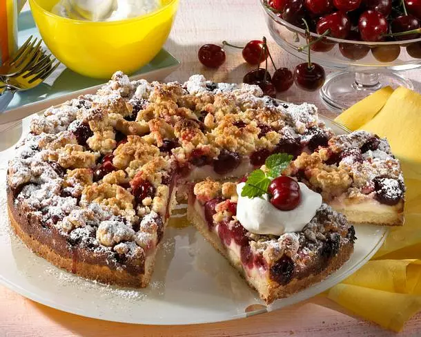 Cherry pie ndi vanila crumble recipe 65342_1