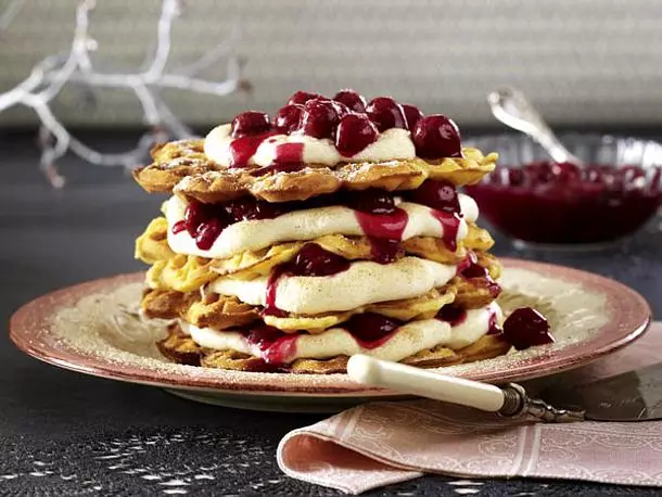 Recette de gâteau gaufré aux cerises