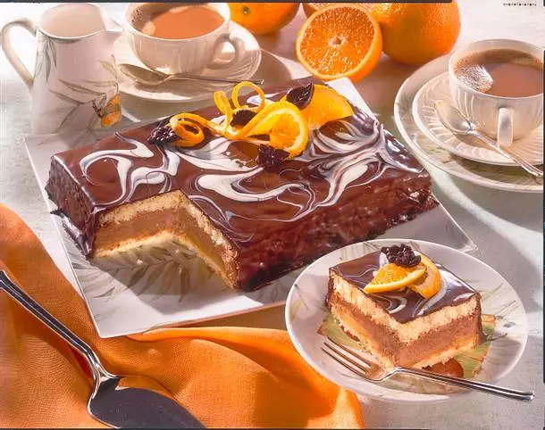 Orange nougat cake resept