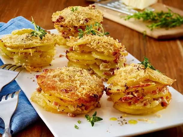 Burgonya gratin a muffinsütő receptből