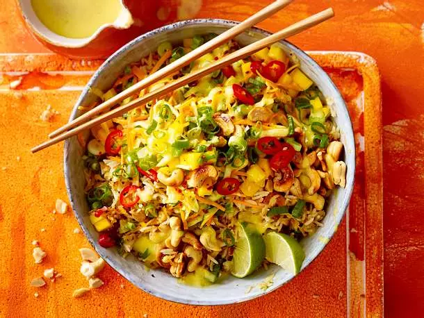 "Easy Asia" fried rice salad with mango recipe