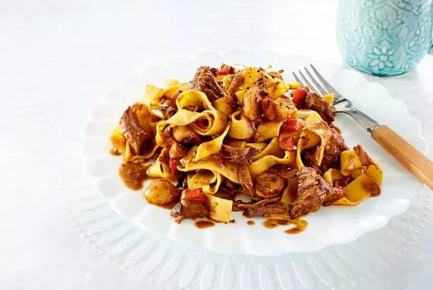 Beef goulash with pappardelle recipe