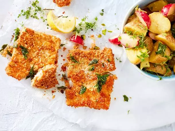 Schnitzel kiểu Viennese không có công thức thịt