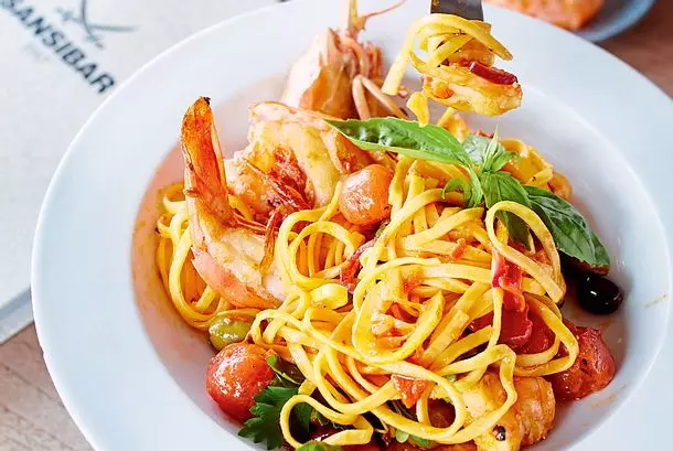 Pita pasta kalawan resep lemon prawns