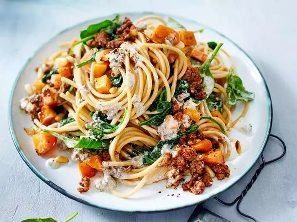 Receta de pasta maravillosamente cremosa para sentirse bien