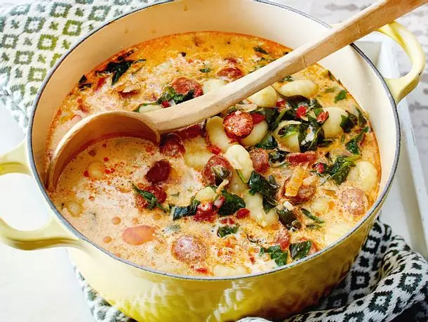 Gnocchi di spinaci in umido con ricetta Merguez