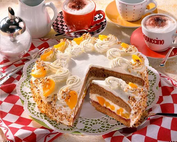 Ezi ntụziaka Peach Cappuccino Pie 7175_1