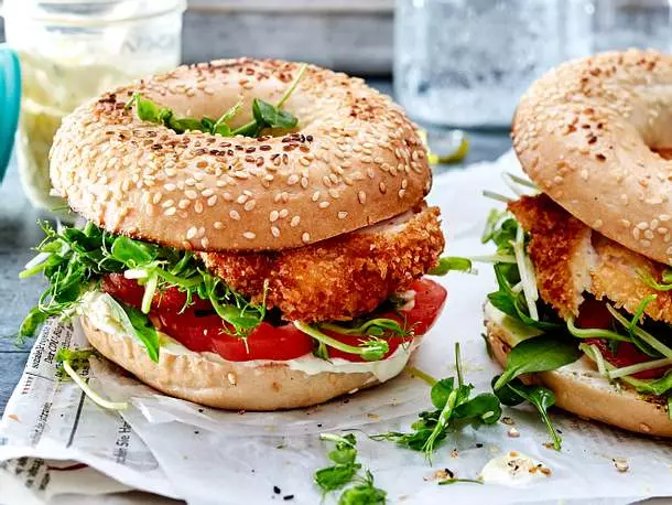 Receta Crujiente Crujiente De Bagel De Pollo 71779_1