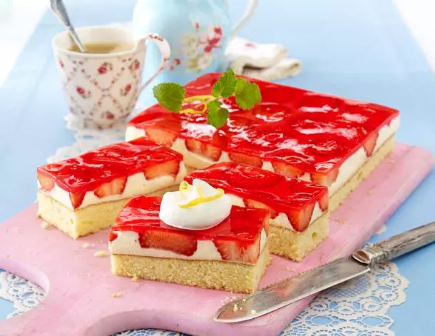 នំ Strawberry Lemon ជាមួយរូបមន្ត Custard 7494_1