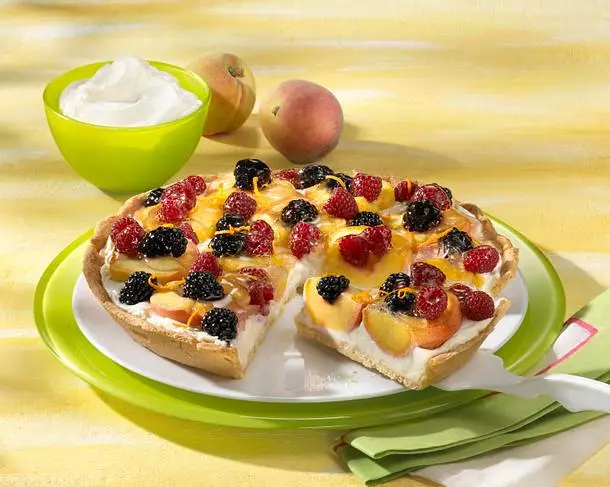 ផ្លែឈើ tart ជាមួយរូបមន្តចាហួយស្រា