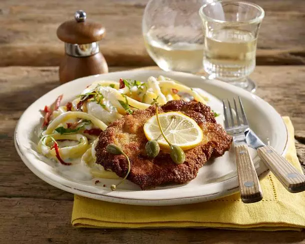 Schnitzel "Imiterere ya Viennese" resept