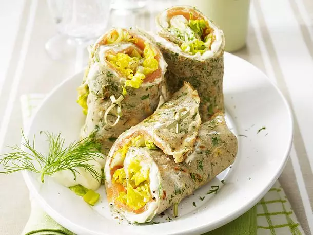 Wraps de sarrasin aux herbes et recette de saumon fumé 8650_1